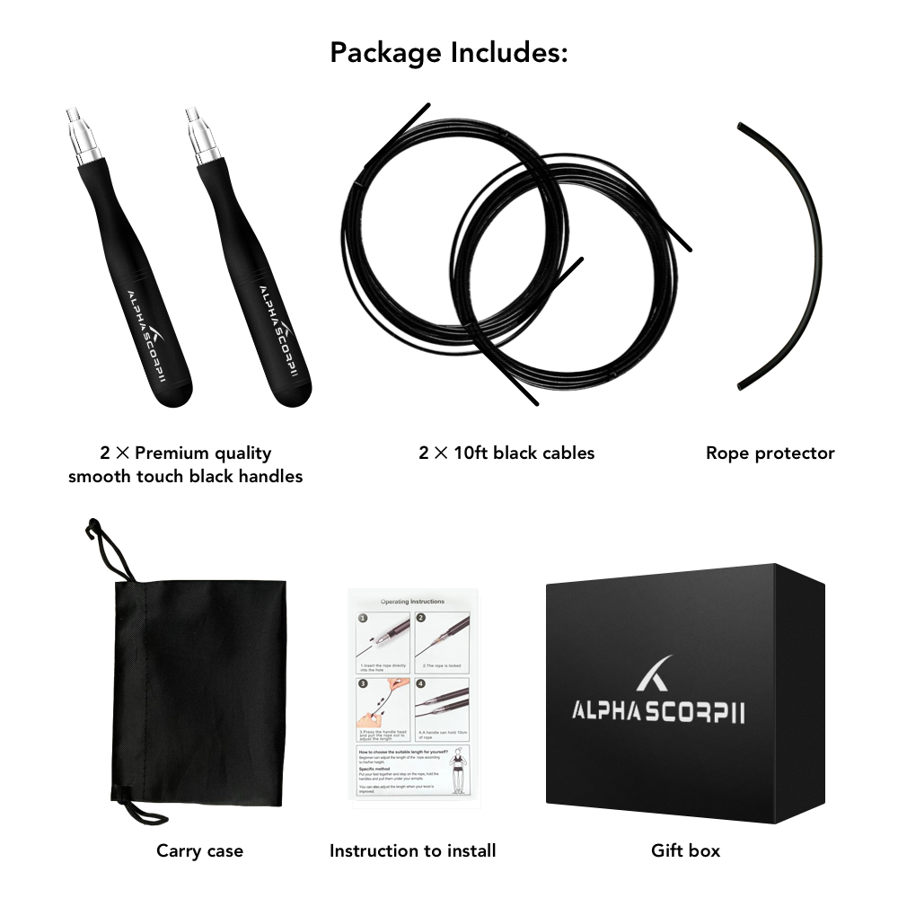 SuperSpeed(SS) Jump Rope with 2 Ropes, Auto-Locking System,More Speed ...